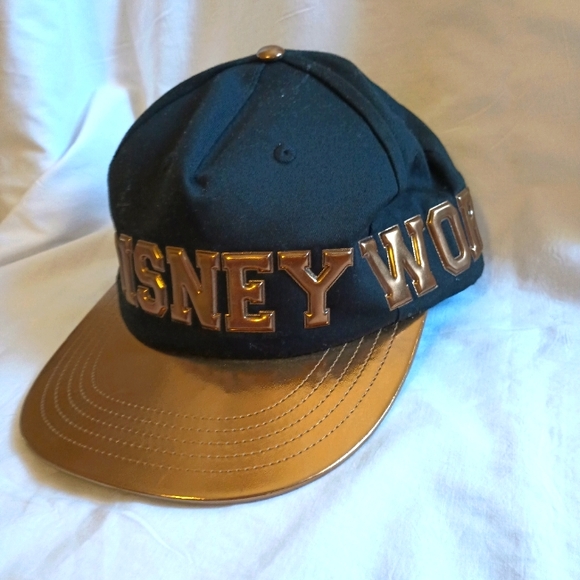 Disney | Accessories | Disney World Black Gold Adult Hat Cap Nwt | Poshmark